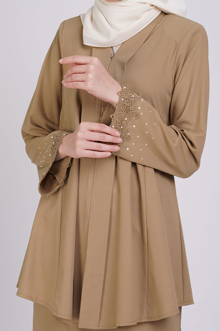Kemboja Kebaya Khaki (XS - 5XL) - Jasmina
