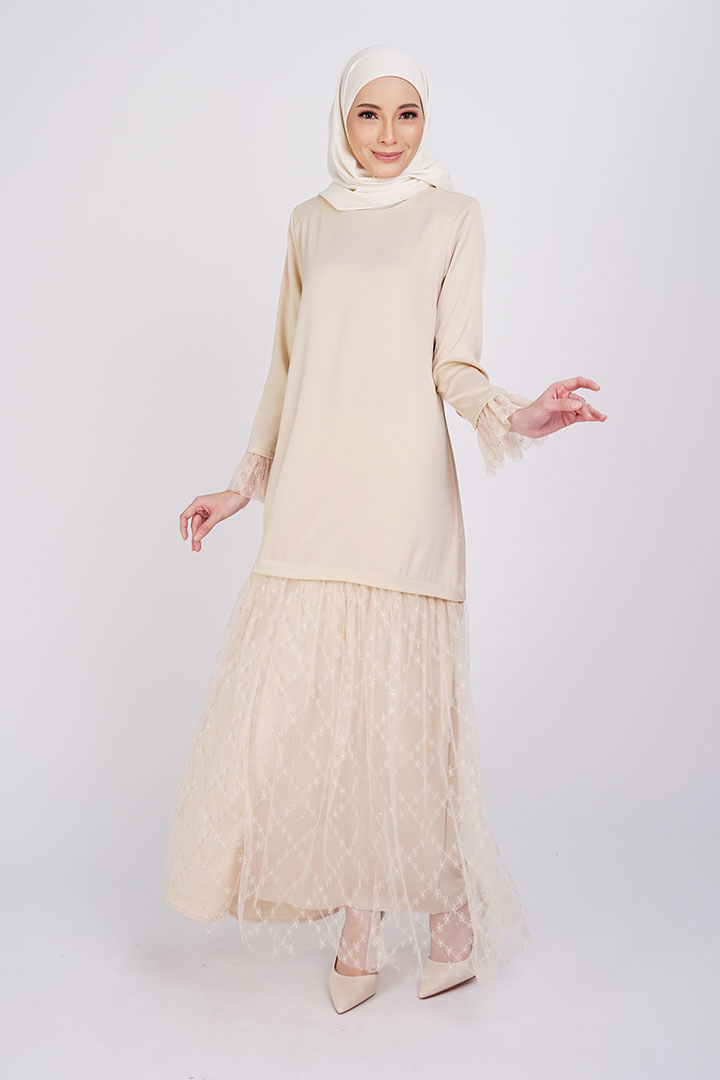 Azalea Dress Beige - Jasmina