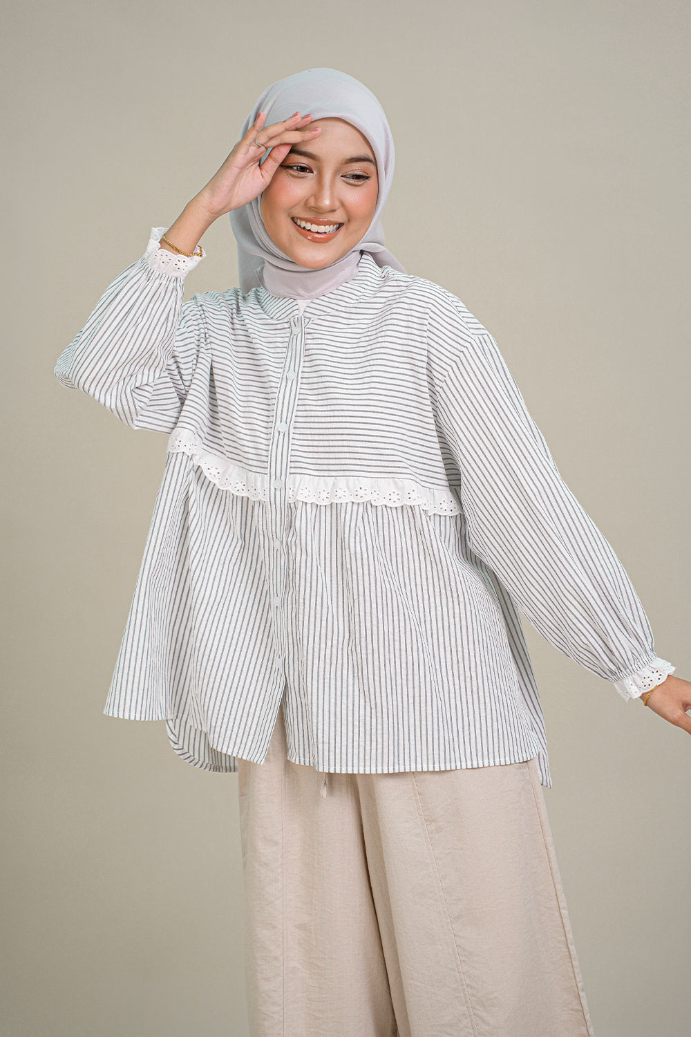 Eva Blouse Navy - Jasmina