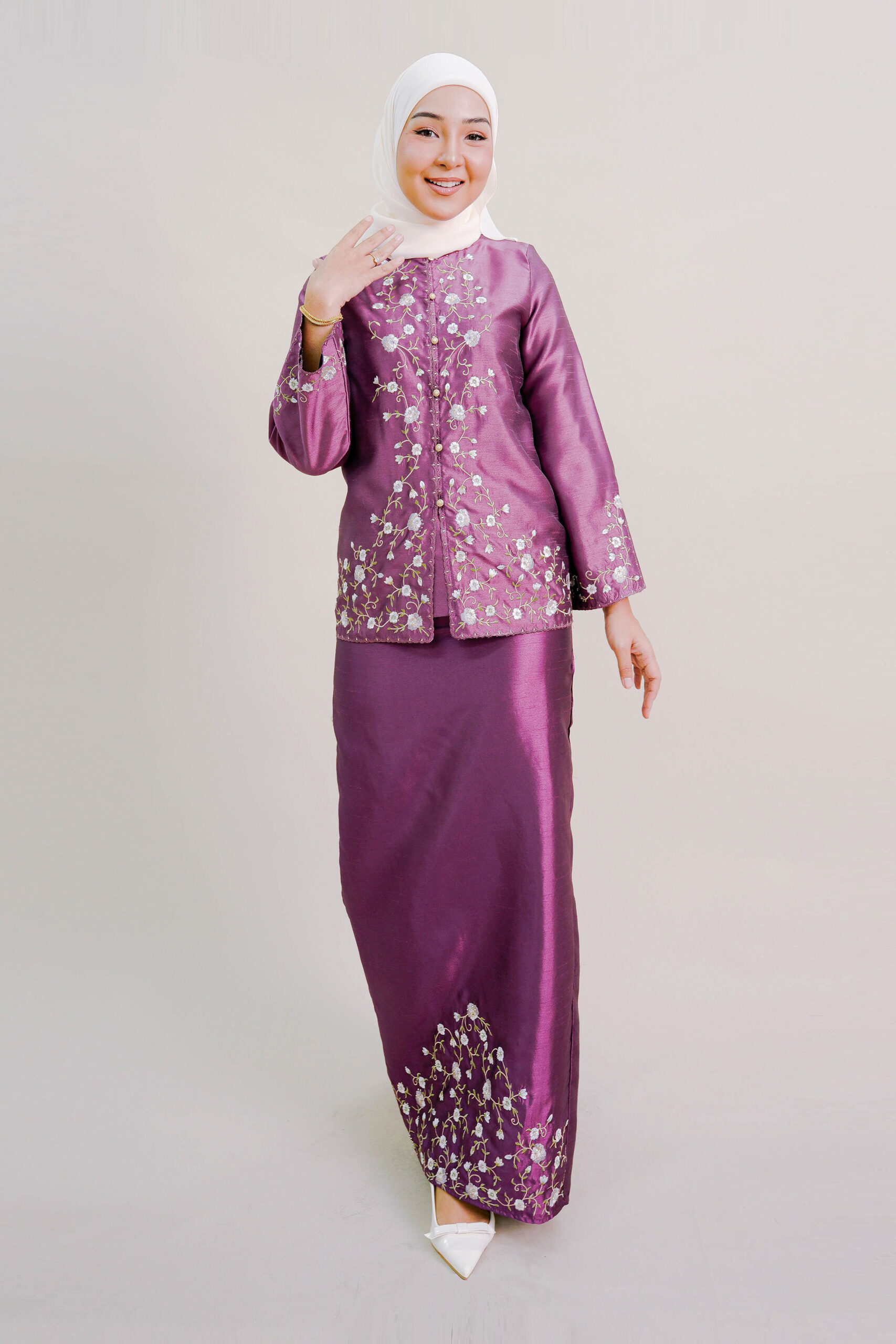 Shera Kurung in Purple - Jasmina