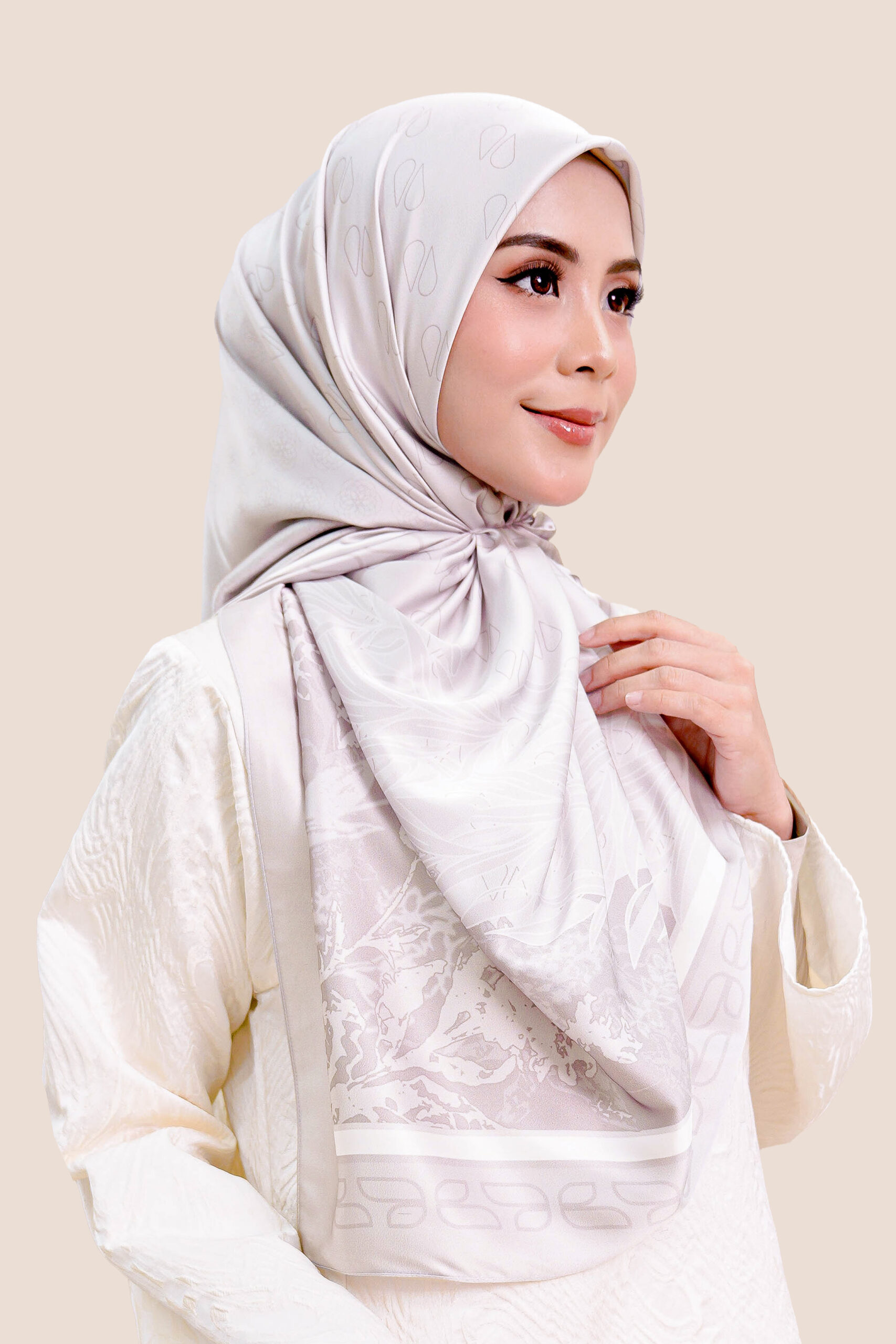 Sumayyah Satin Printed Pink - Jasmina