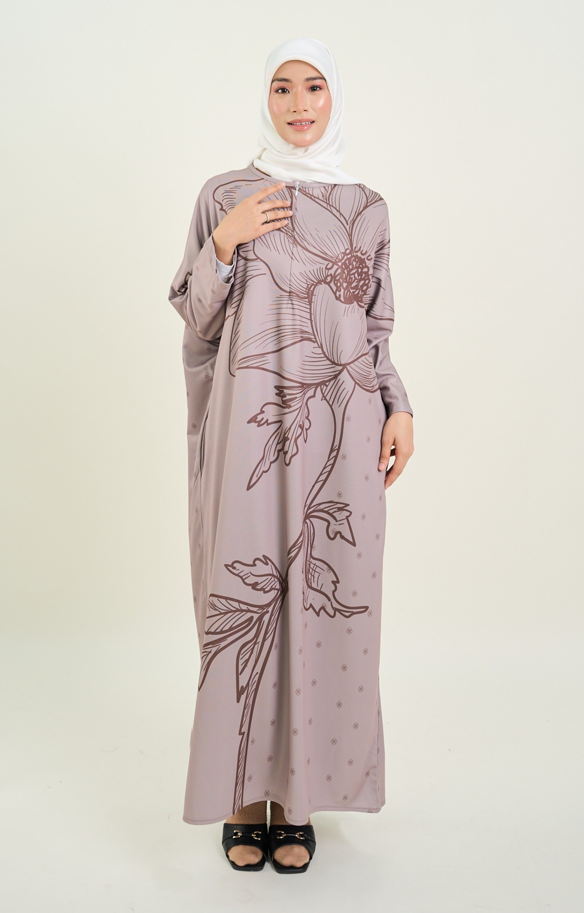 Delisya Kaftan Brown - Jasmina