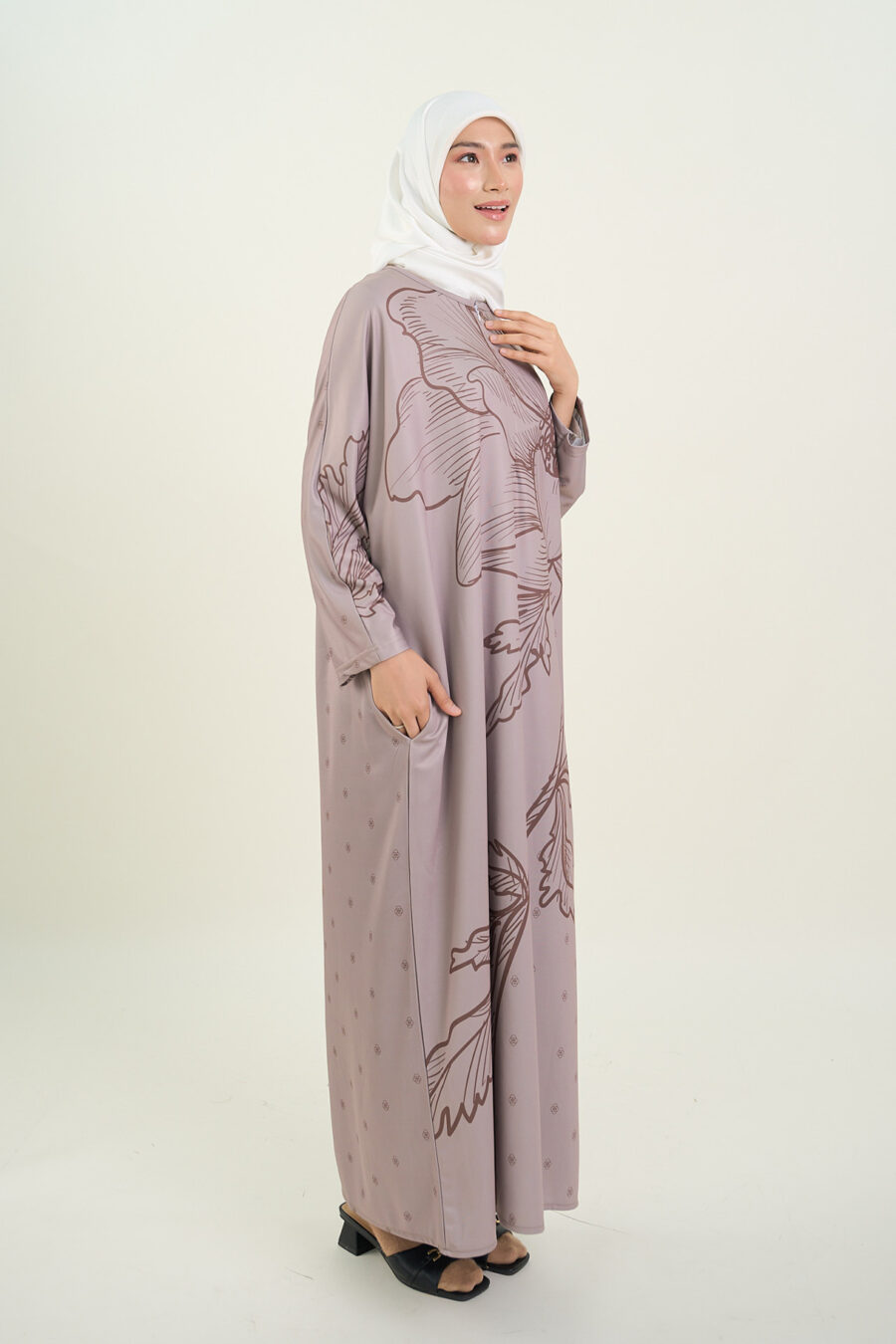 Delisya Kaftan Brown - Jasmina