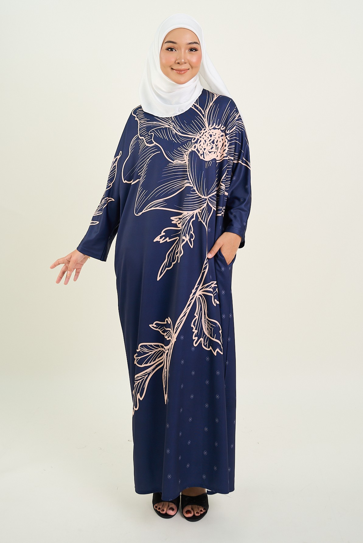 Delisya Kaftan Navy - Jasmina