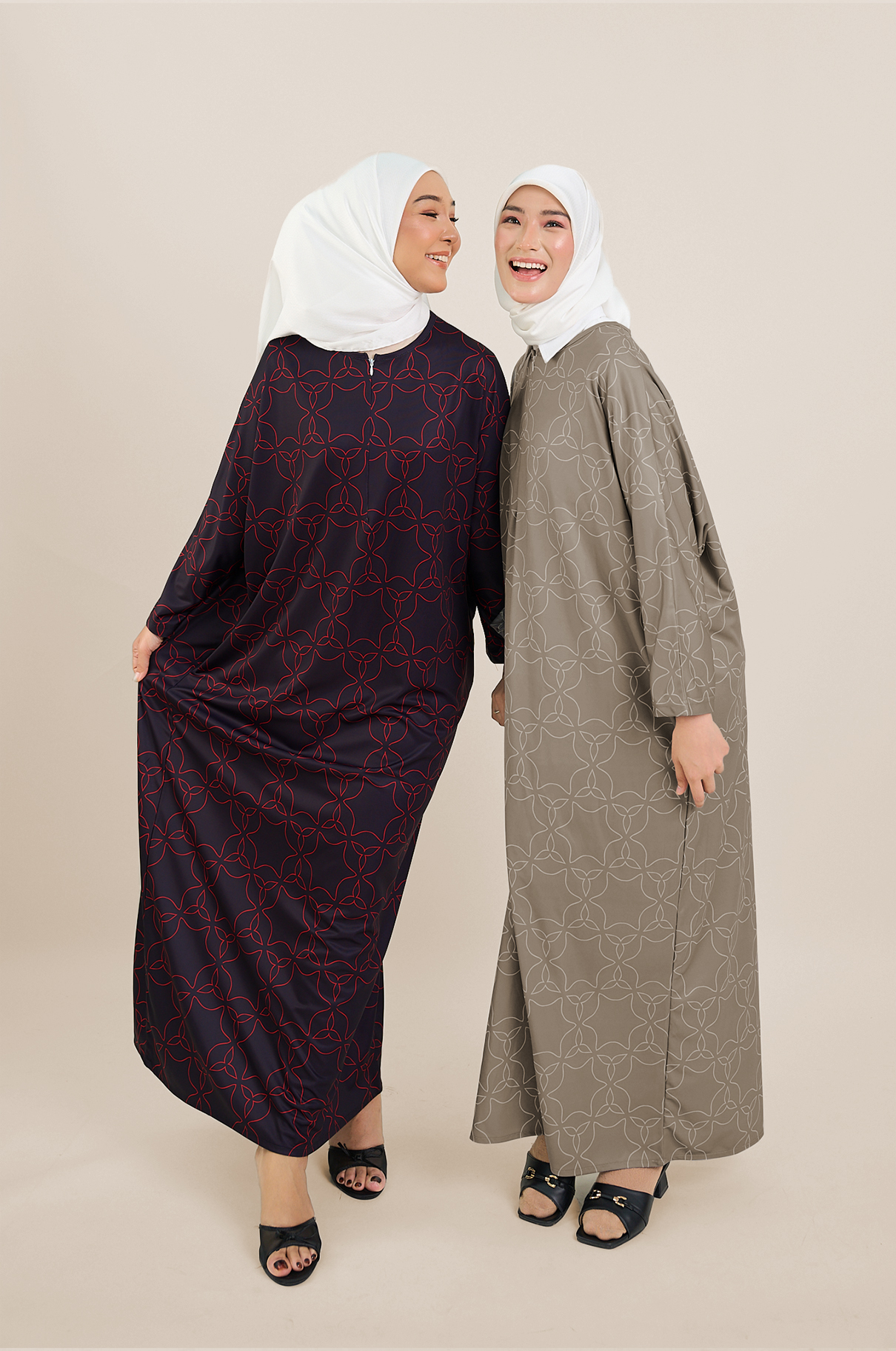 Zaireen Kaftan Black-Red - Jasmina